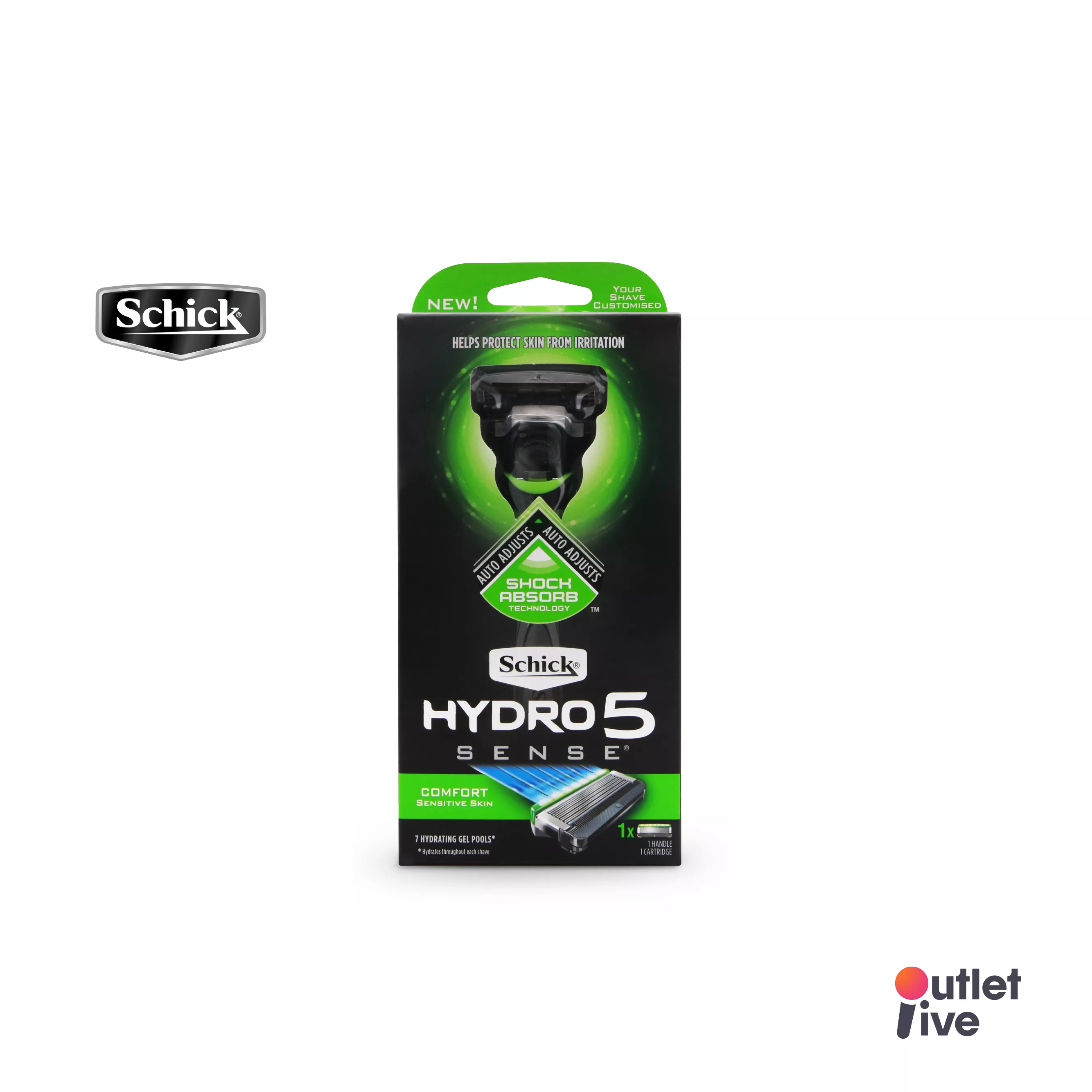 SCHICK - HYDRO5 SENSE COMFORT KIT2 360 บาท ใบมีดออกแบบโค้ง สูตร ...